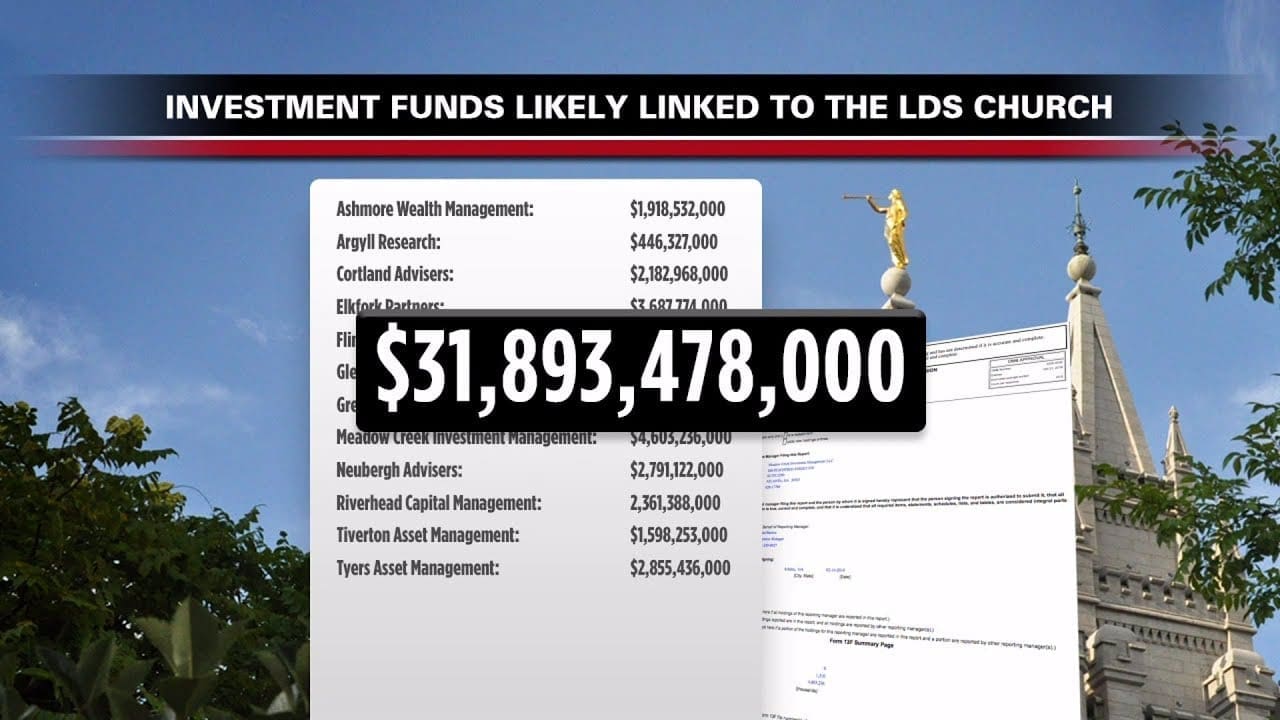 937: LDS Church has more than $32 Billion in stock investments alone ...